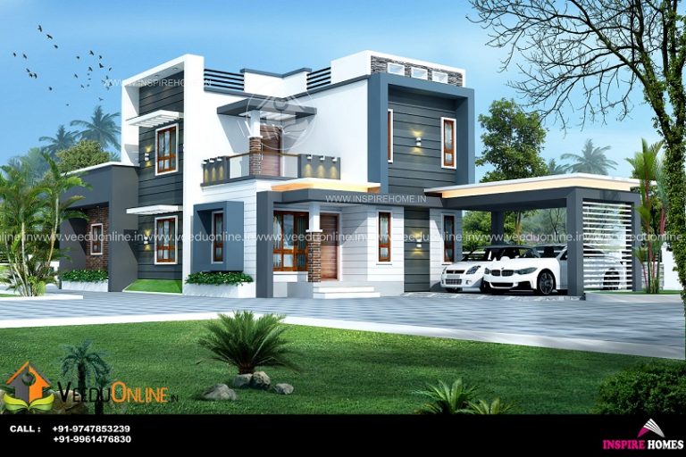 2000 Square Feet 4 BHK Modern Contemporary Home Design – Veeduonline