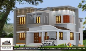 1670 Square Feet Double Floor Contemporary Home Design – Veeduonline